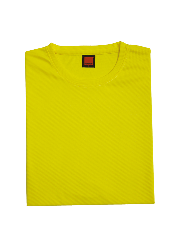 Quick Dry Plain Round Neck T-shirt 160g OREN SPORT QD0404 - Yellow ...