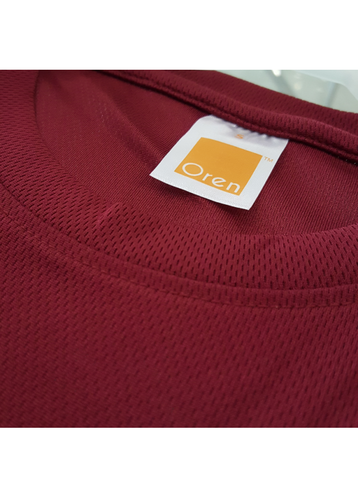 Quick Dry Plain Round Neck T-shirt 160g OREN SPORT QD0406 – Maroon ...