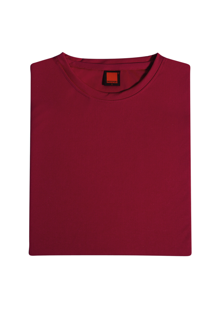 Quick Dry Plain Round Neck T-shirt 160g OREN SPORT QD0406 – Maroon ...