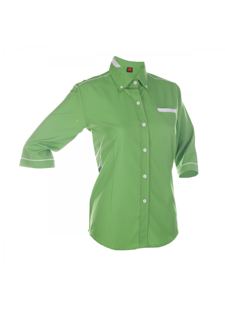 Corporate Uniform F135 (Female) – Lime Green/ White/ Forest Green ...