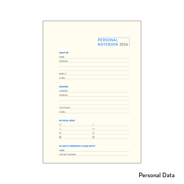 Personal Notebook Thermo PU Porto - Blue - Hosanna Marketing